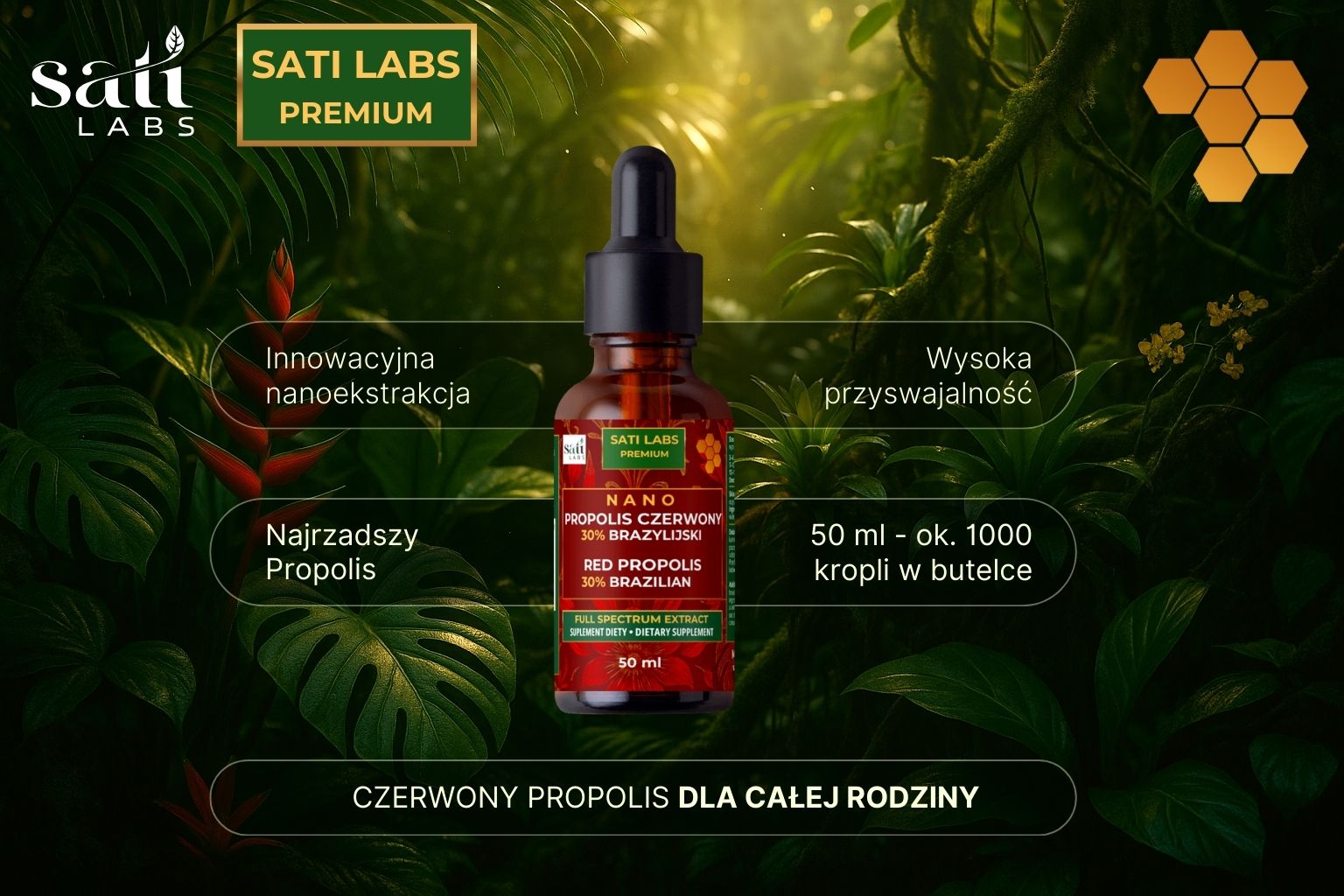 Nano Propolis Czerwony Brazylijski sati labs - Sati Labs